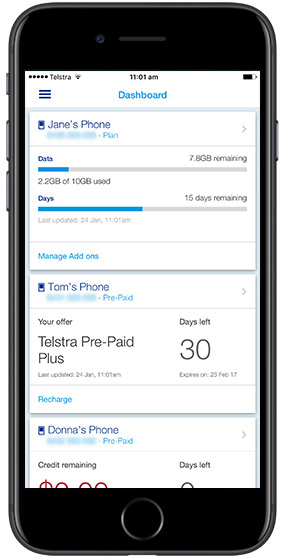 Telstra - Telstra 24x7 App - My Account