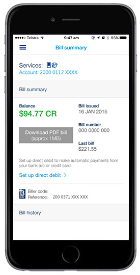 Telstra - Telstra 24x7 App - My Account