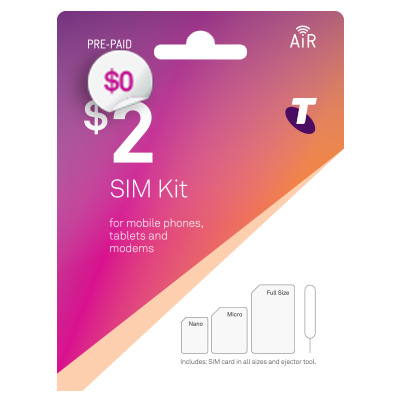 Telstra - Pre-Paid - $2 Multi Fit SIM Starter Kit
