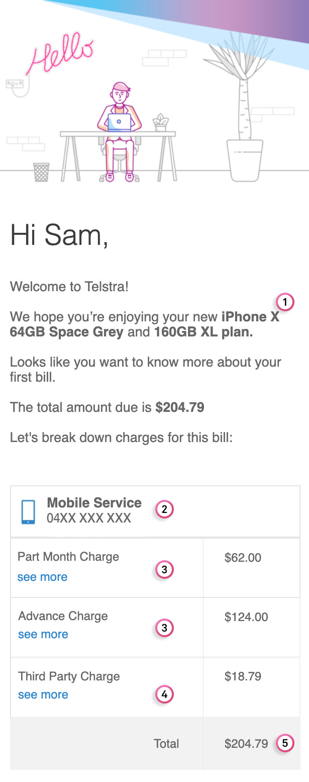 How do I read and understand the charges on my bill? | Telstra Support